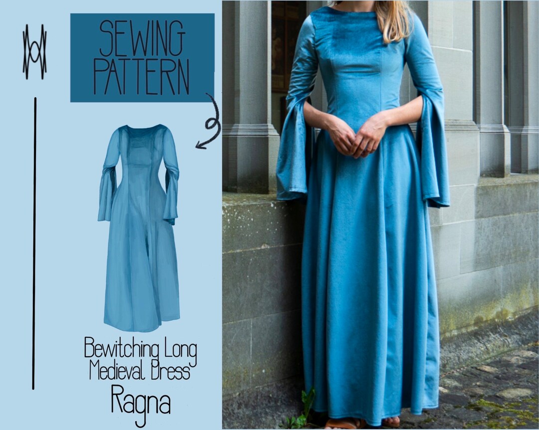 Bewitching Medieval Elven Cosplay Dress With Bell Sleeves RAGNA ...