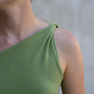Asymmetric One-shoulder Top With a Twist Sleeveless - JULE- PDF Sewing ...