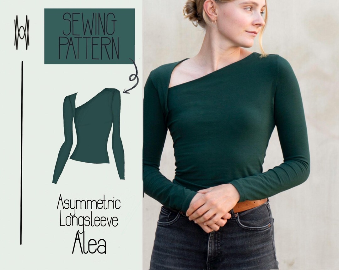Asymmetric Longsleeve ALEA - PDF Sewing Pattern - Beginner Project ...