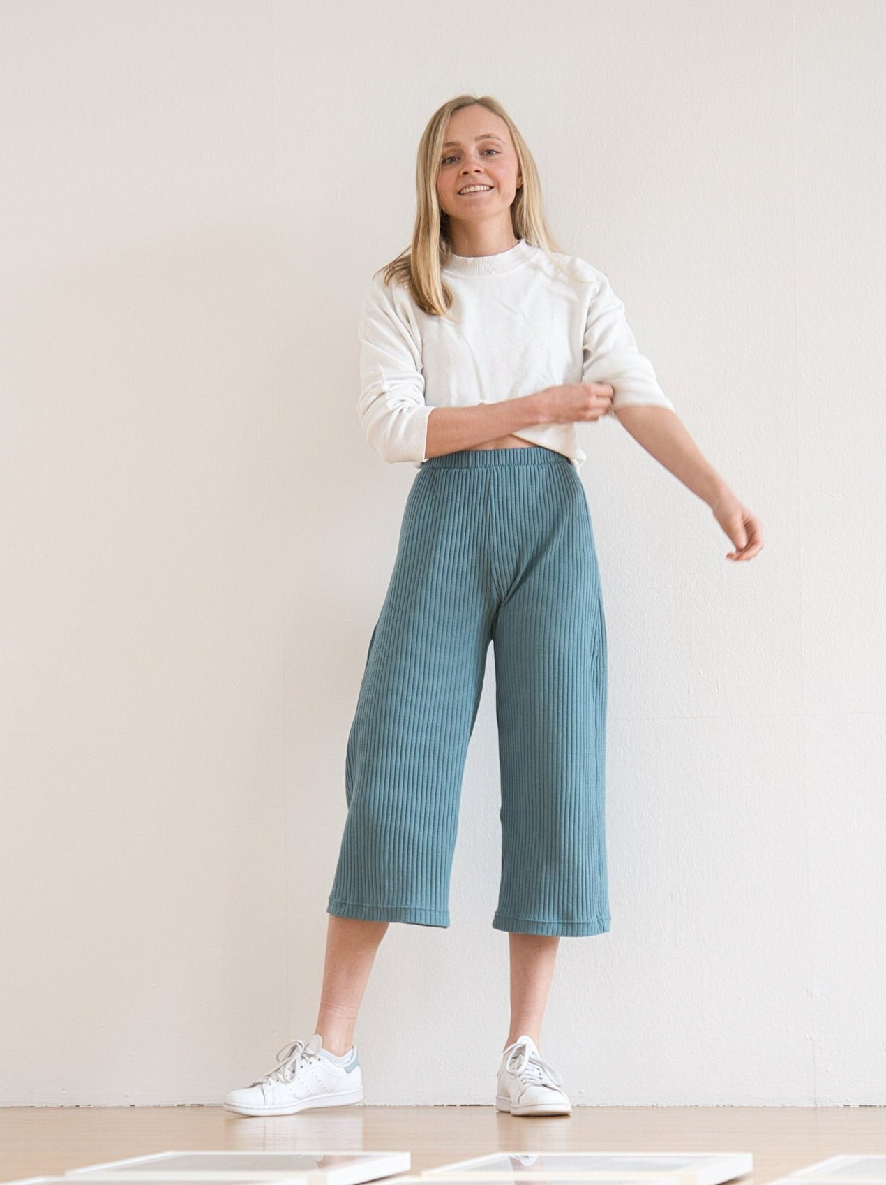 Flowy Wide Leg Pants PDF Sewing Pattern Beginner English - Etsy