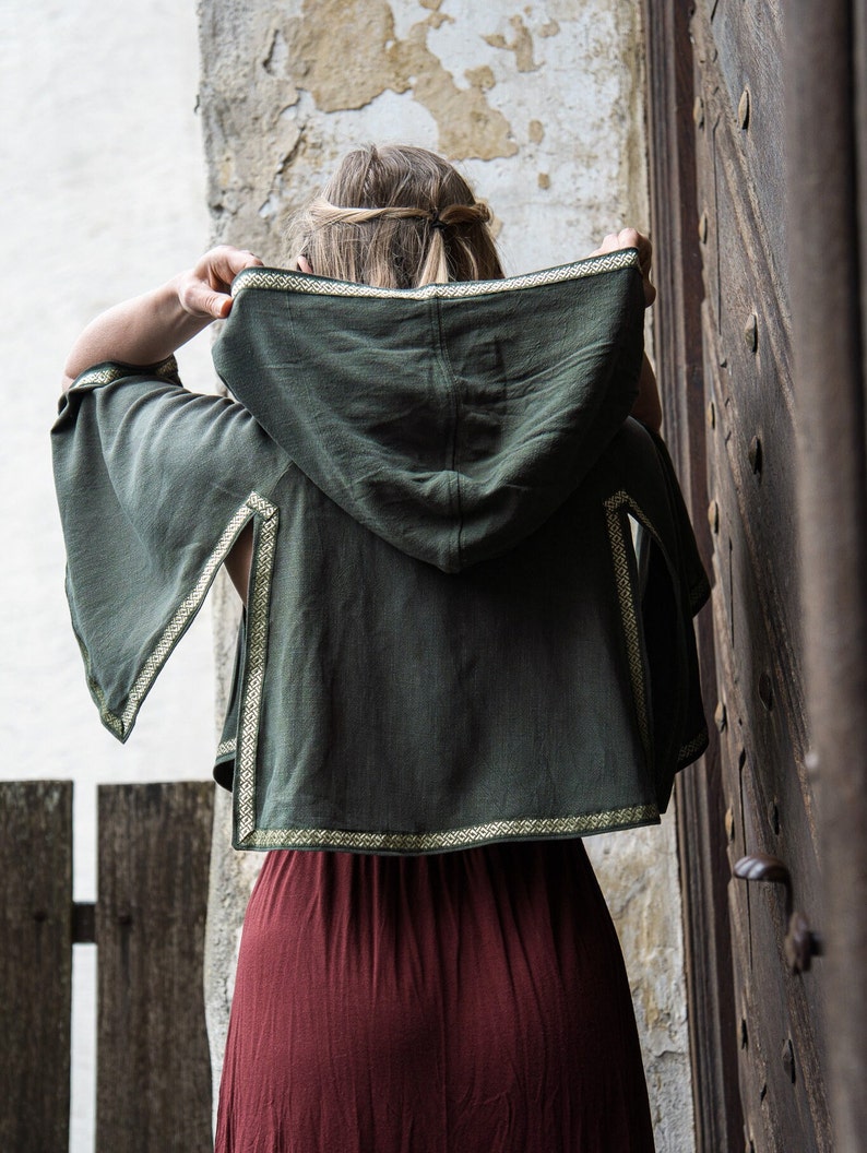 Enchanted Short Hooded Cape With Sleeve Slits PDF Sewing - Etsy