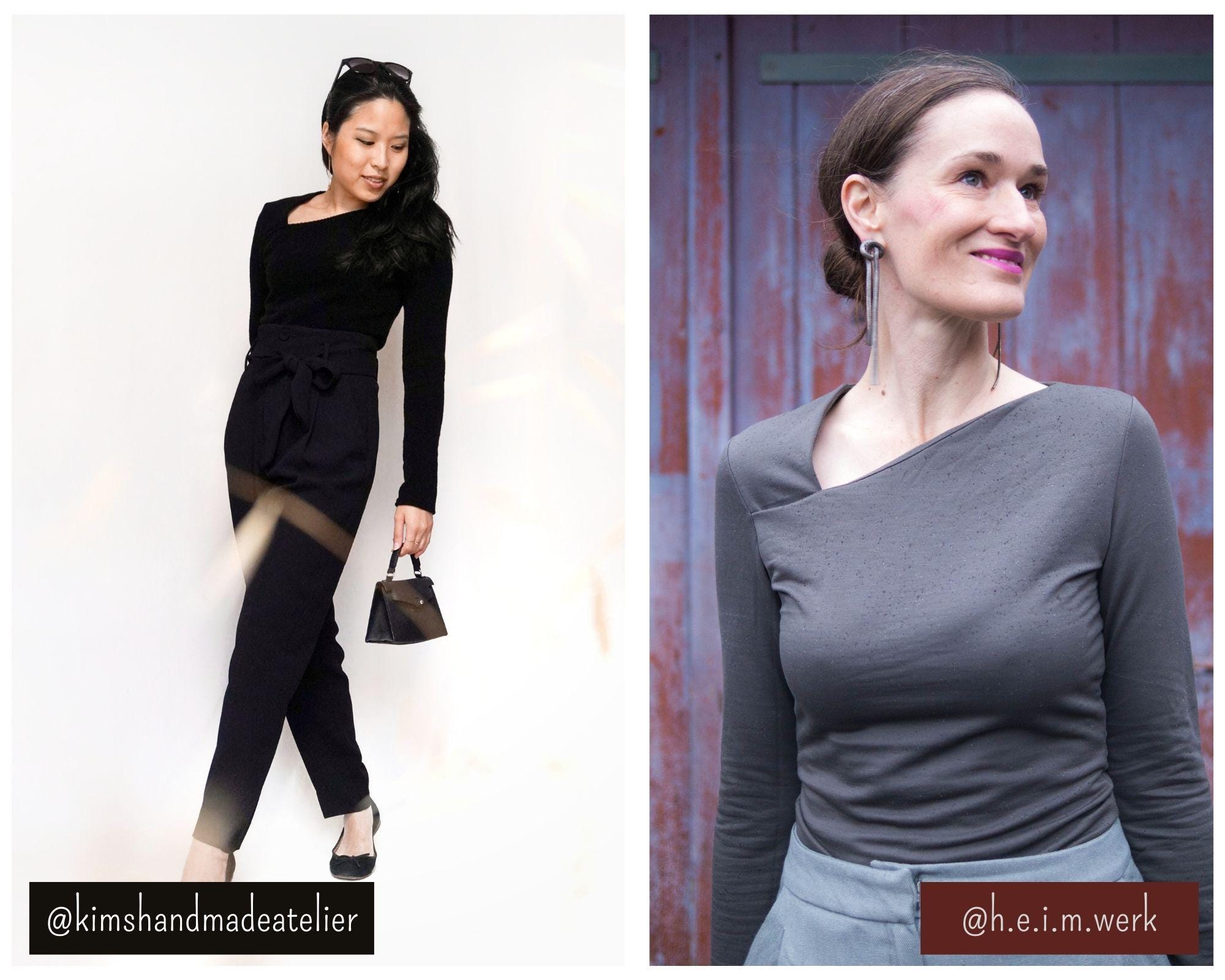 Asymmetric Longsleeve ALEA - PDF Sewing Pattern - Beginner Project ...