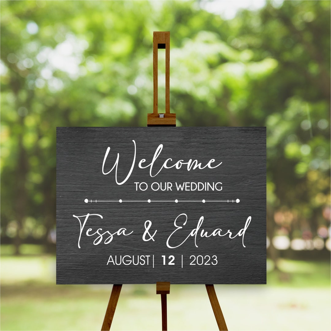 Personalized Wedding Sign Wedding Welcome Sign Wedding Entrance Sign ...