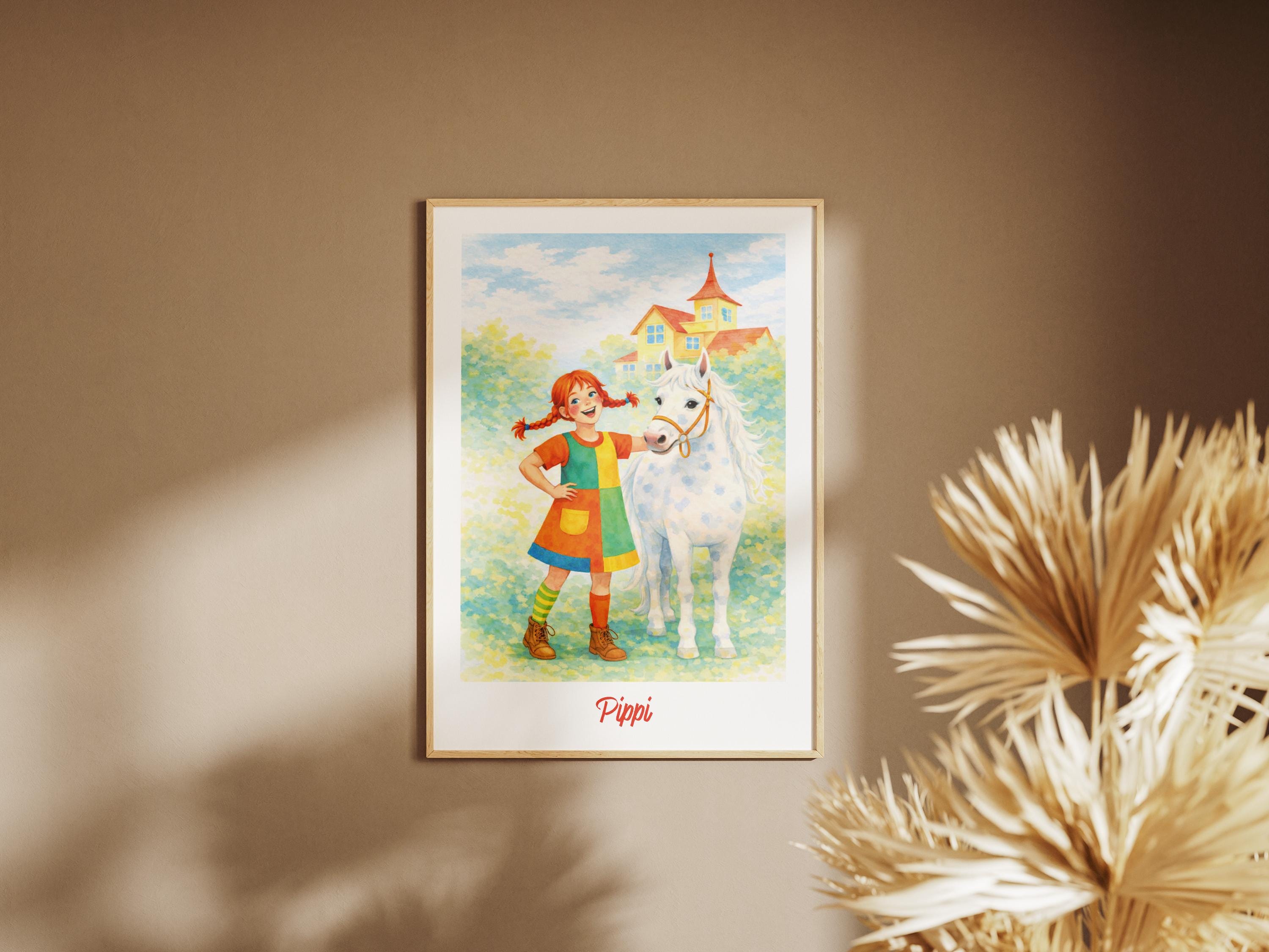 Pippi Longstocking-inspired Poster – Digital Download | Decor | Poster ...