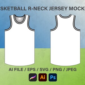Basketball Jersey Mockup Streetwear Vector Template Illustrator Tech ...
