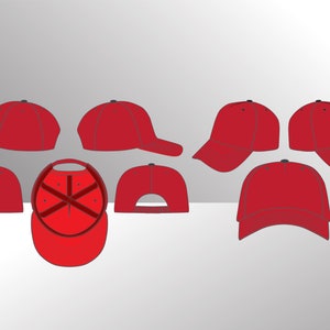 Curved Brim Snapback Cap, Streetwear - Tech Pack Hat Mockup ...