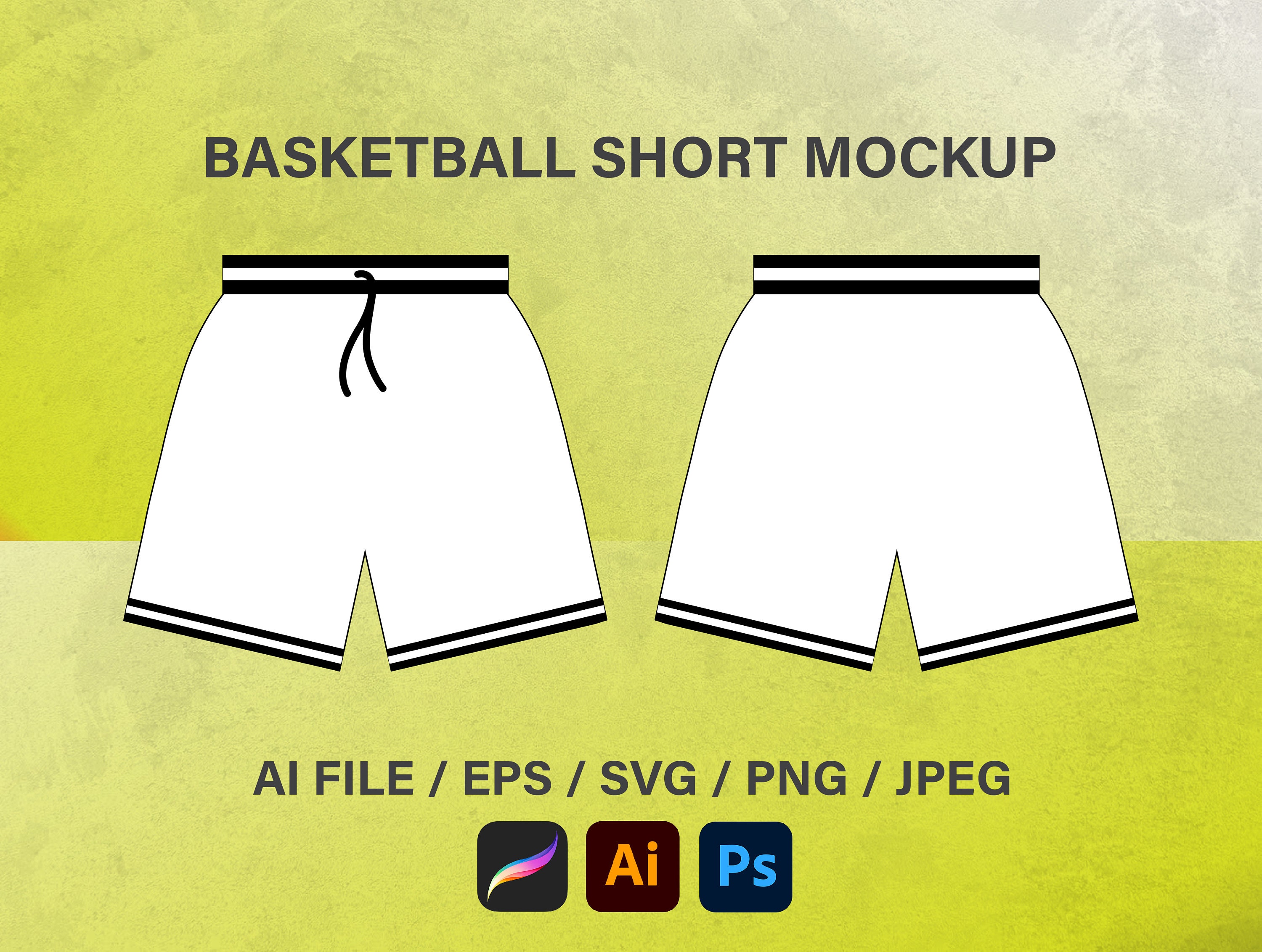 Mesh Shorts Template Streetwear Vector Shorts Basketball Etsy