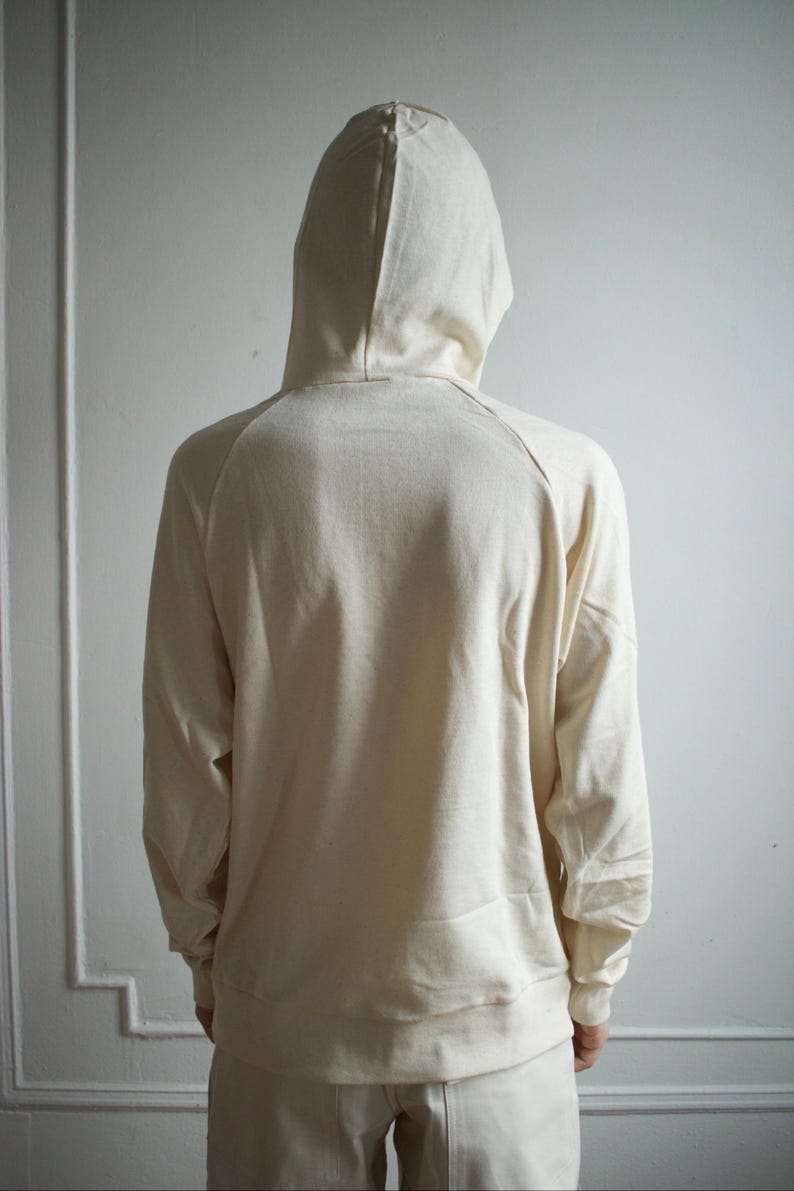 Unbleached Organic Cotton Hoodie Made in USA - Etsy