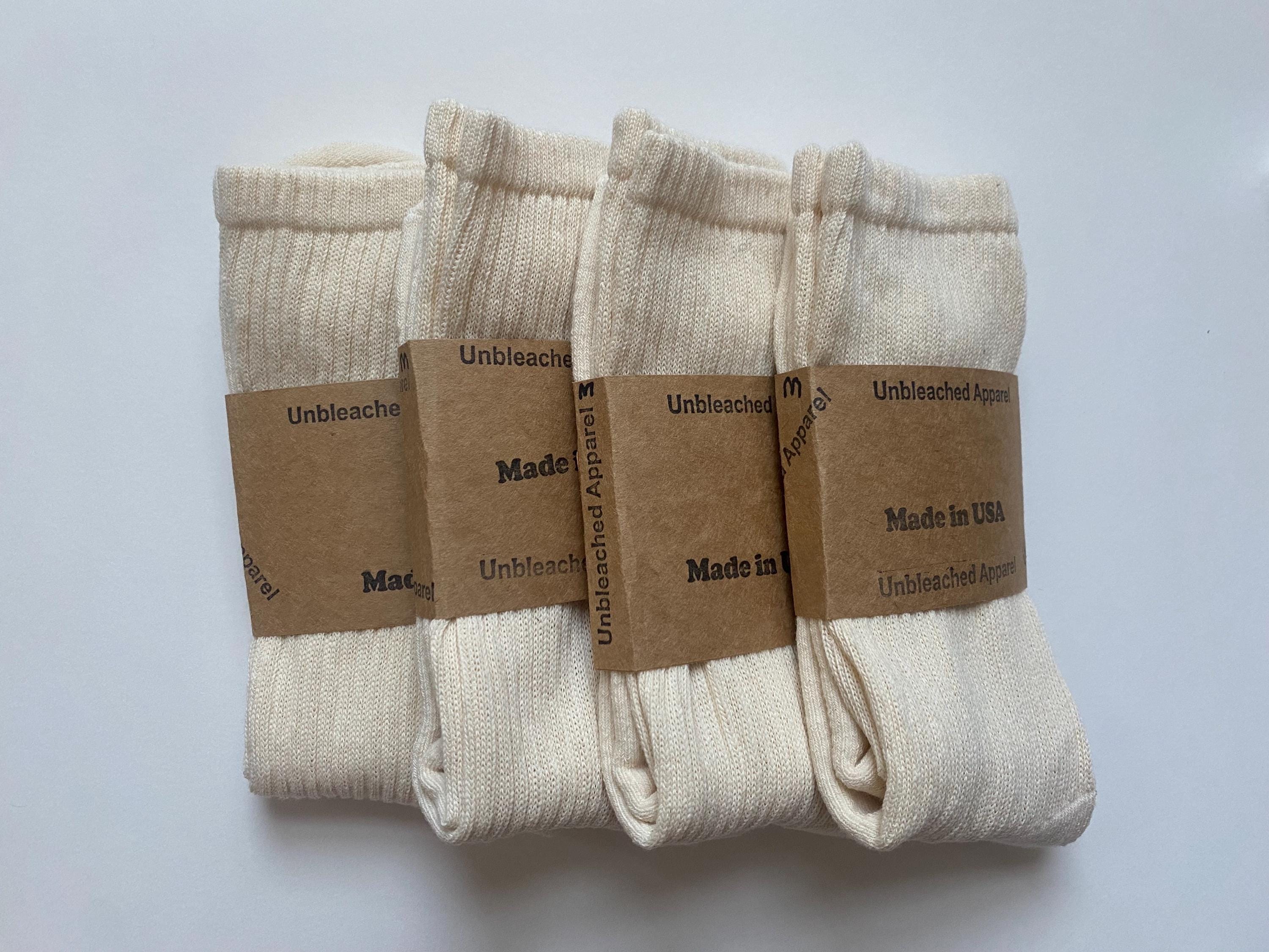 Organic Cotton Crew Socks Unbleached and Undyed - Etsy