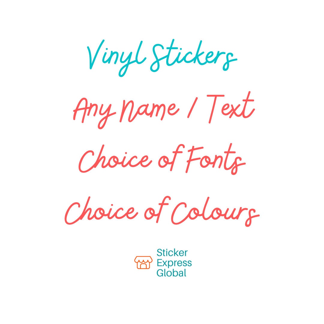 3 LINE-DIY Custom Vinyl Sticker 10cm-80cm Wide Personalised - Etsy