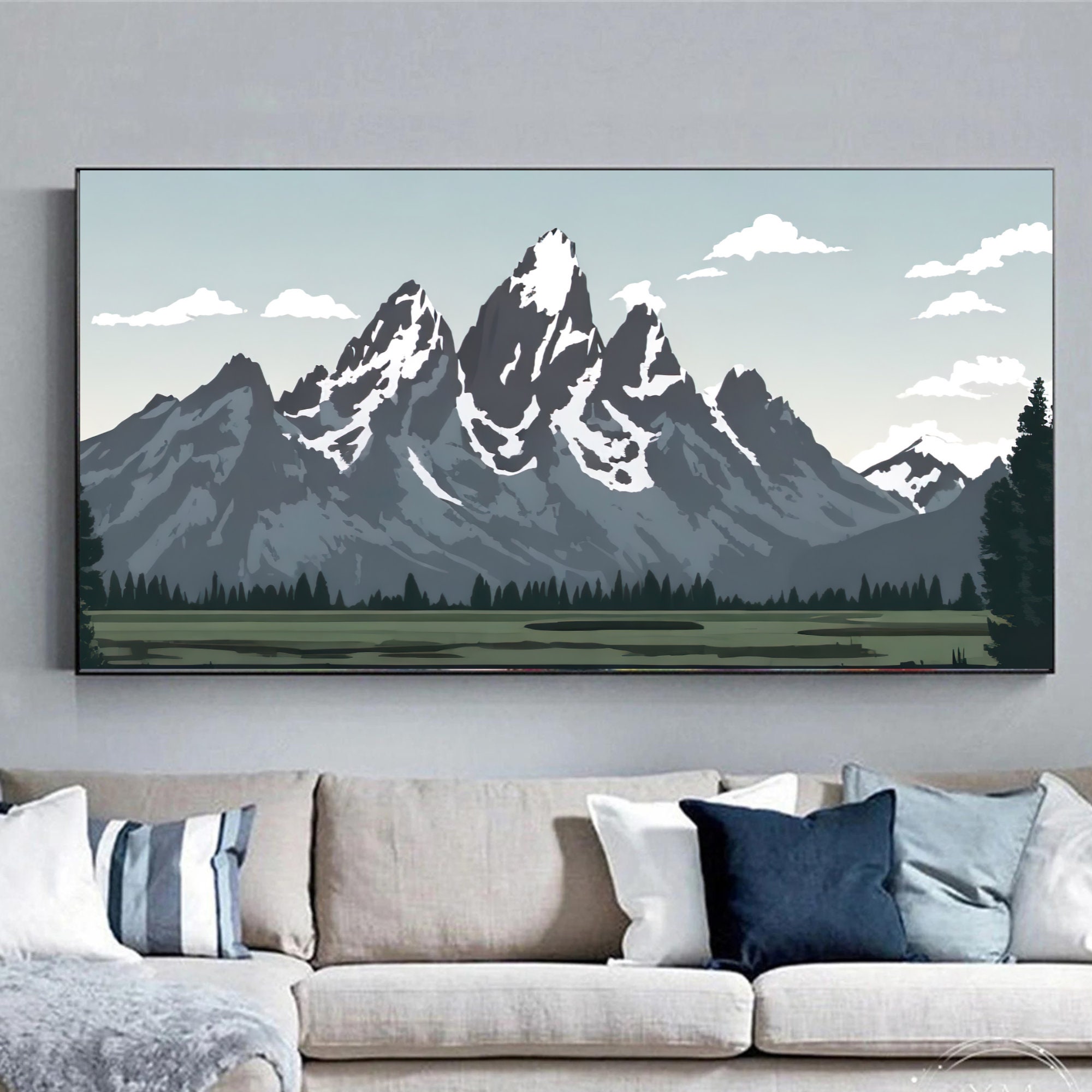 Grand Tetons National Park Printable Art national Park Wyoming mountain ...
