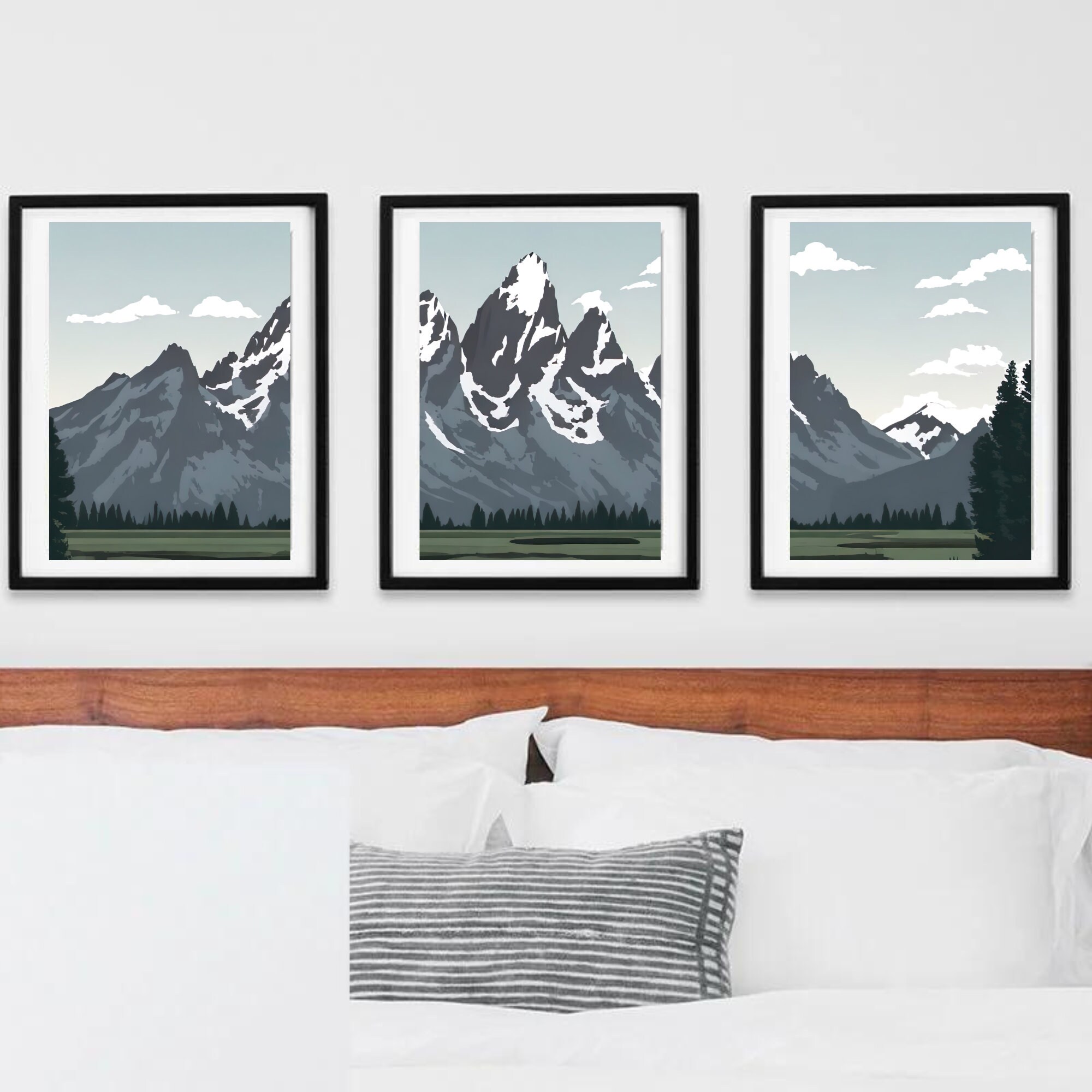 Grand Tetons National Park Printable Art national Park Wyoming mountain ...