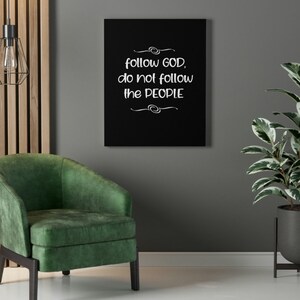 Follow God Print | Christian Bible Verse Wall Art, Faith Scripture ...