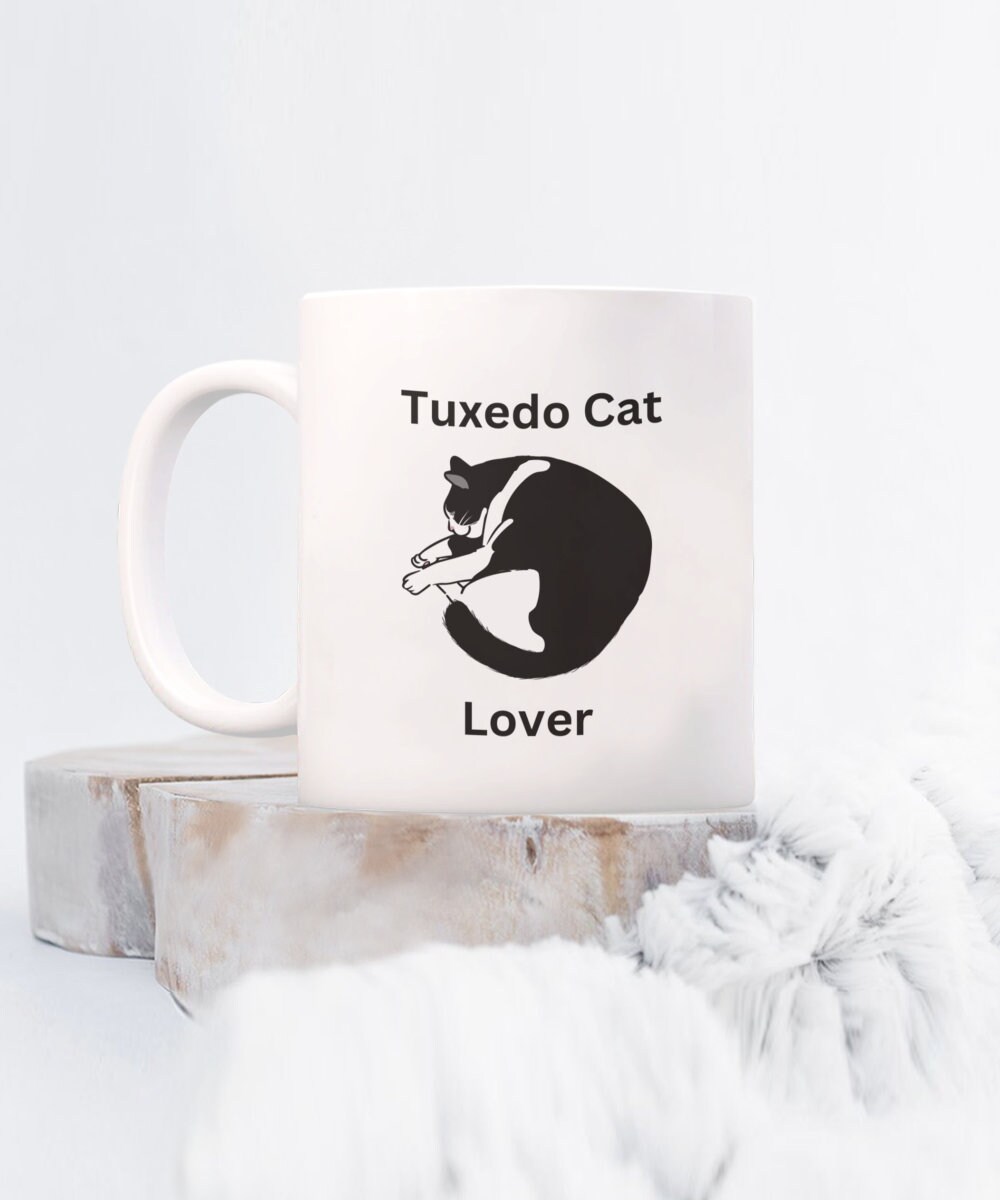 Tuxedo Cat Mug Black Cat Mug Lucky Cat Mug Cat Coffee Mug - Etsy