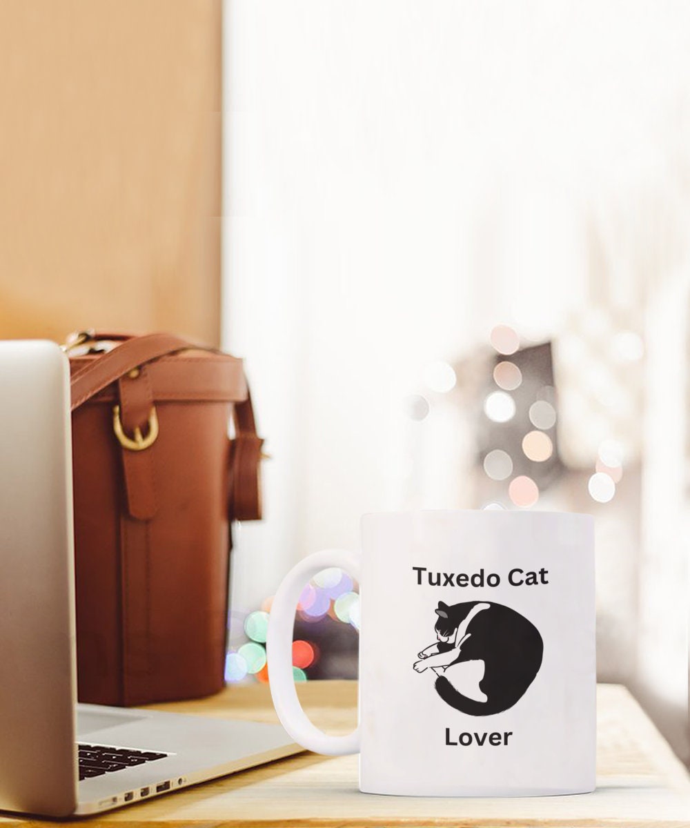 Tuxedo Cat Mug Black Cat Mug Lucky Cat Mug Cat Coffee Mug - Etsy