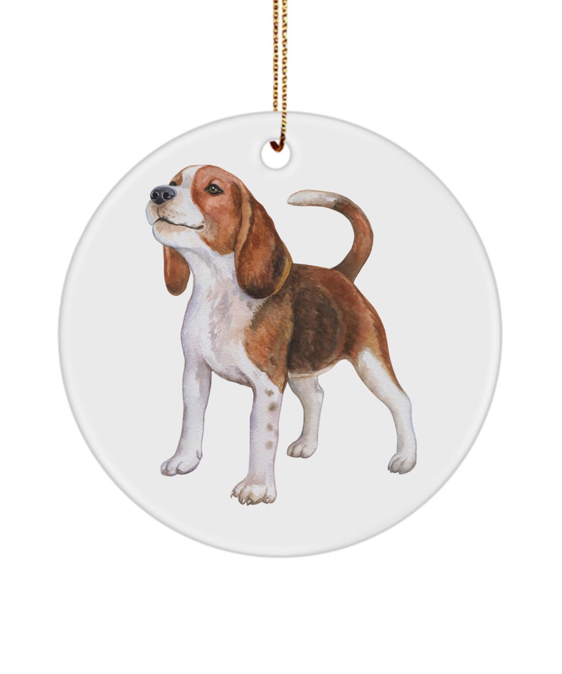 Beagle Ornament, Beagle Christmas Ornament, Christmas Ornament, Dog ...
