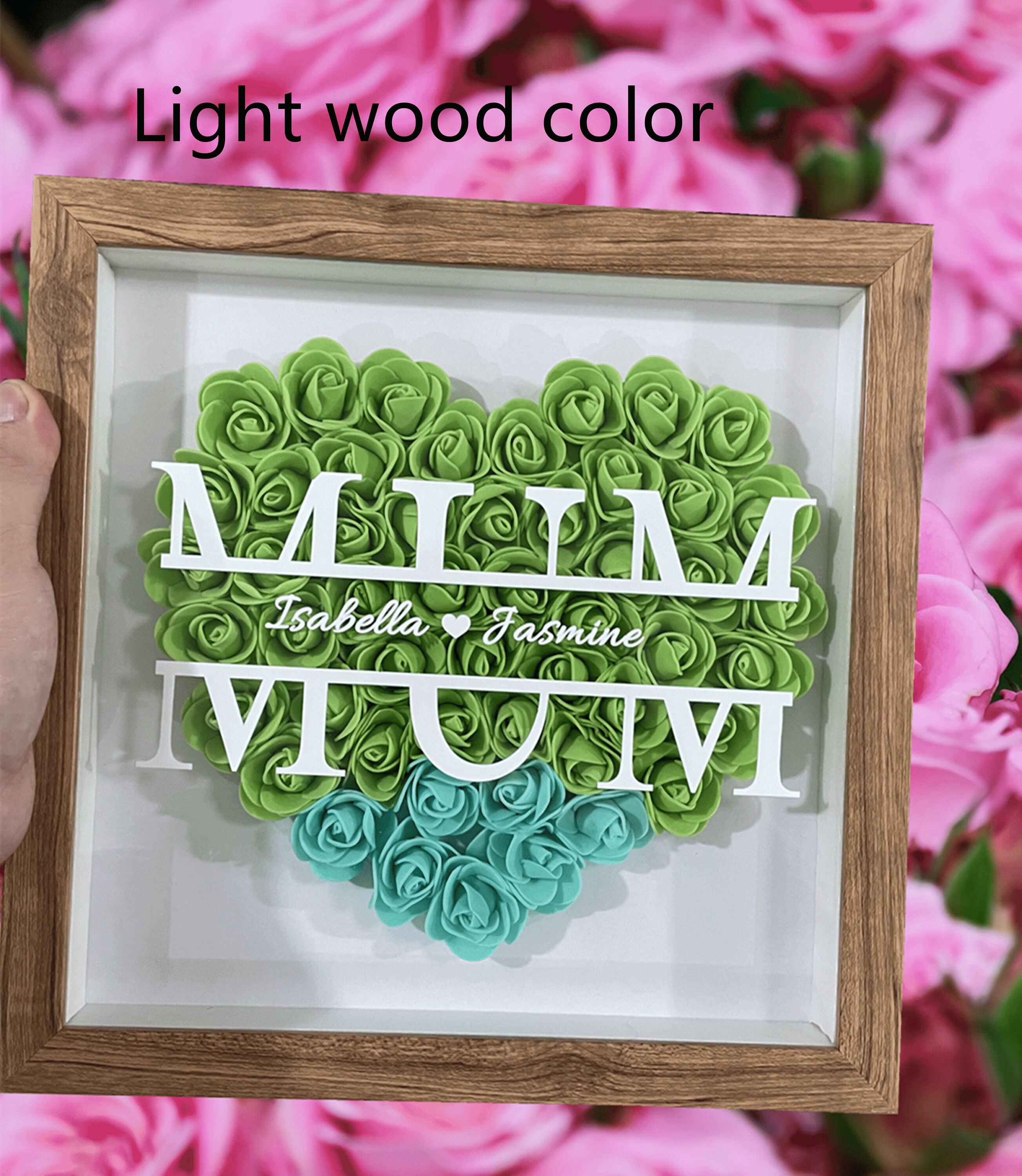 Mom Shadowbox With Flowers Heart Shadow Box Frame Giftmom - Etsy