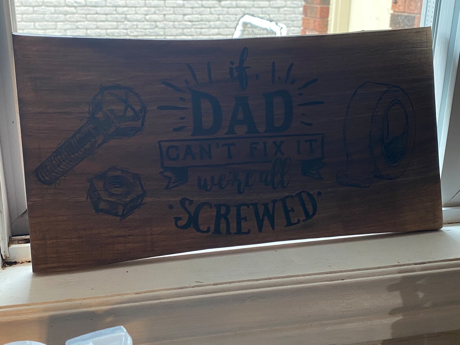 Fathers Day, Dad Sign, Live Edge Black Walnut - Etsy