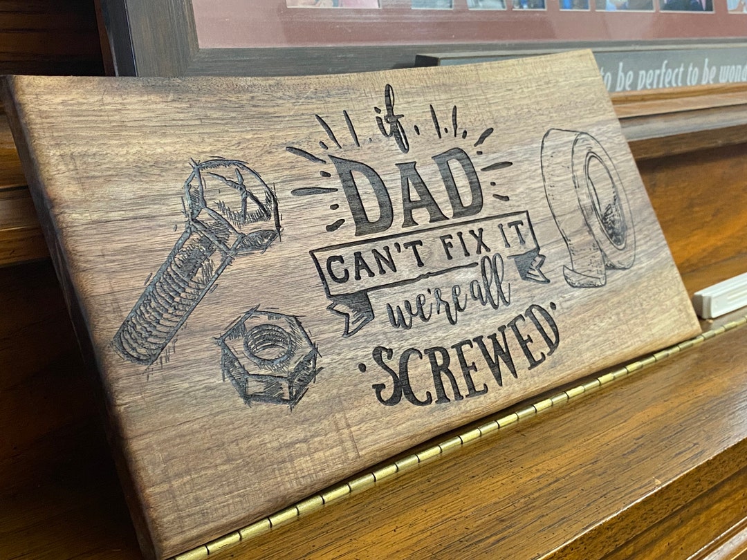 Fathers Day, Dad Sign, Live Edge Black Walnut - Etsy