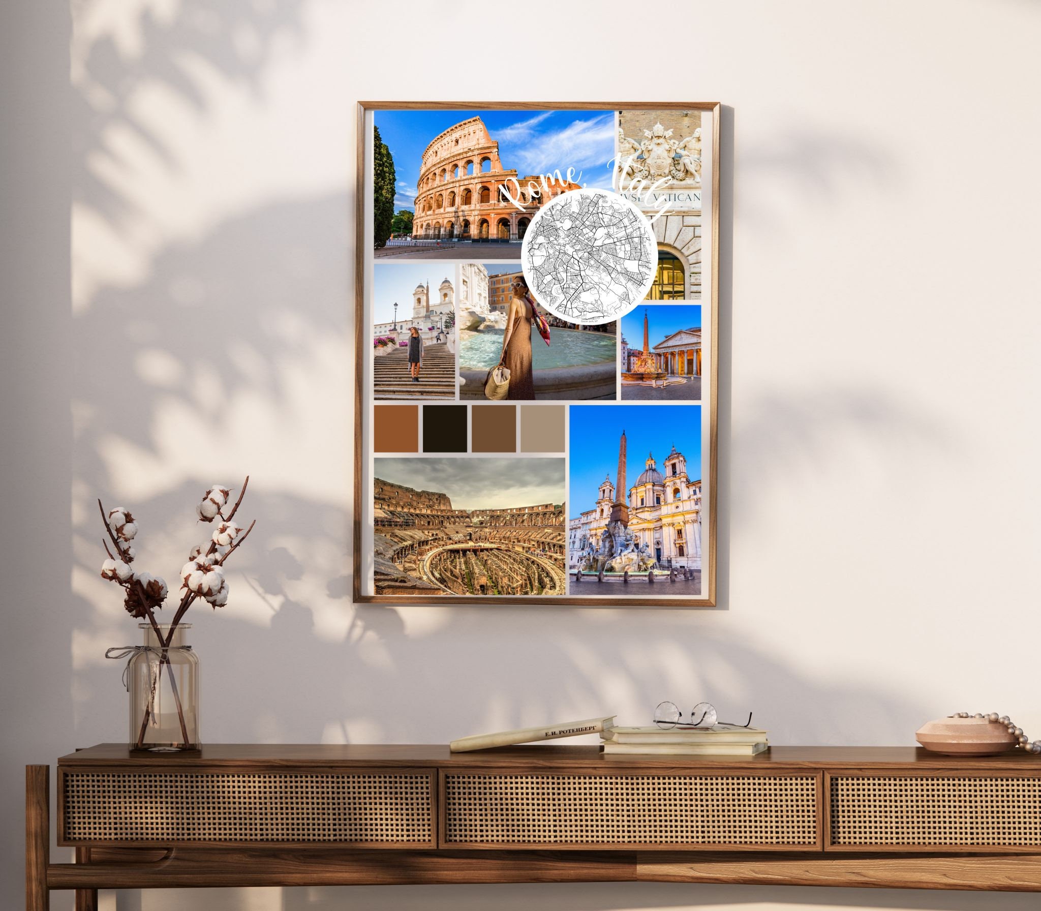 Family Vacation Photo Collage, Mom Photo Collage Gift, Map Photo ...