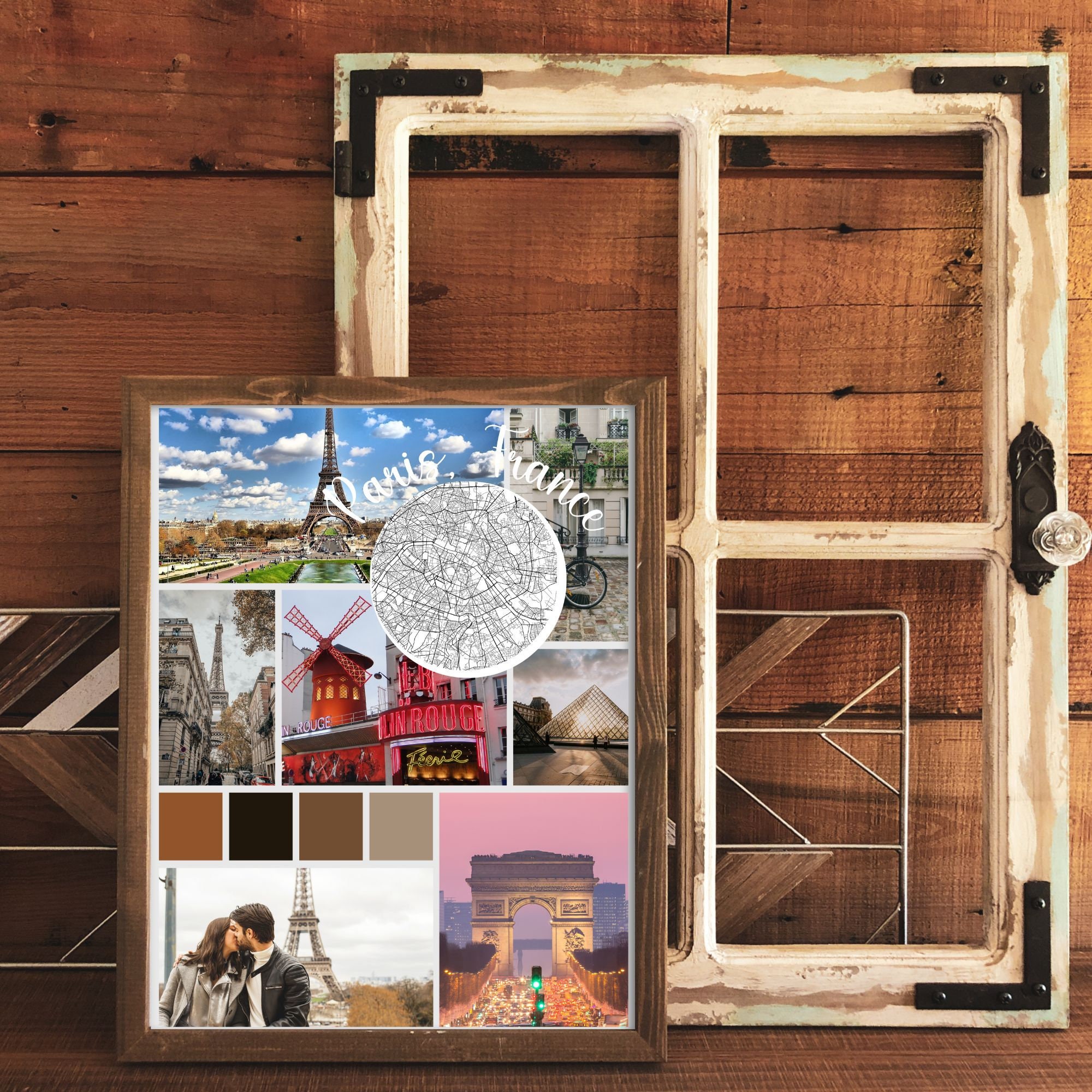 Family Vacation Photo Collage, Mom Photo Collage Gift, Map Photo ...