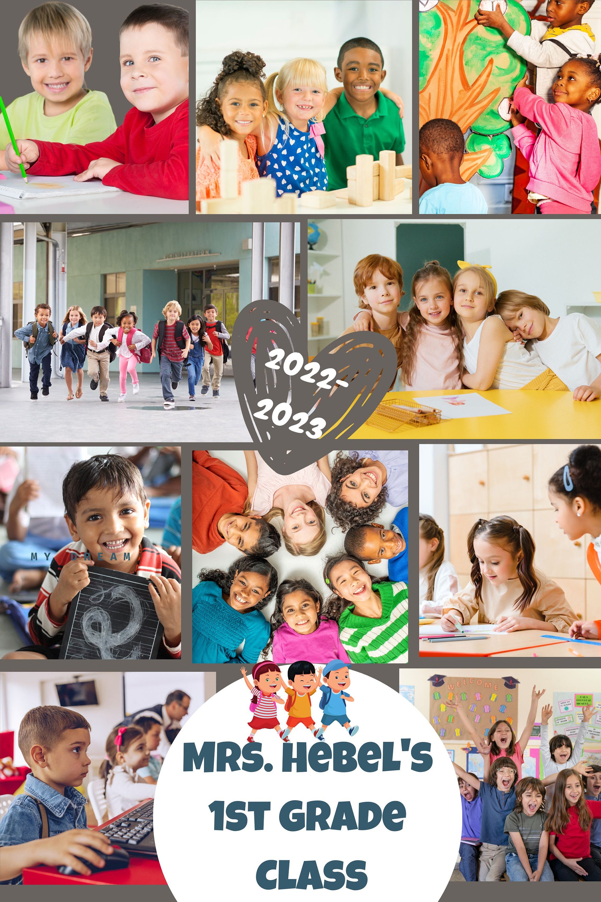 Custom Photo Collage for Teacher, Personalized Teacher Photo Collage ...