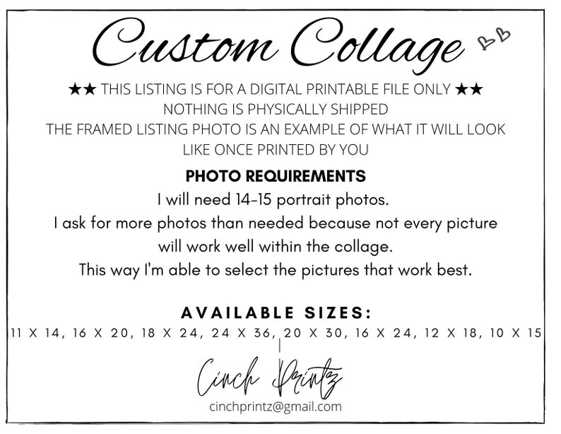 Custom Photo Collage for Teacher, Personalized Teacher Photo Collage ...