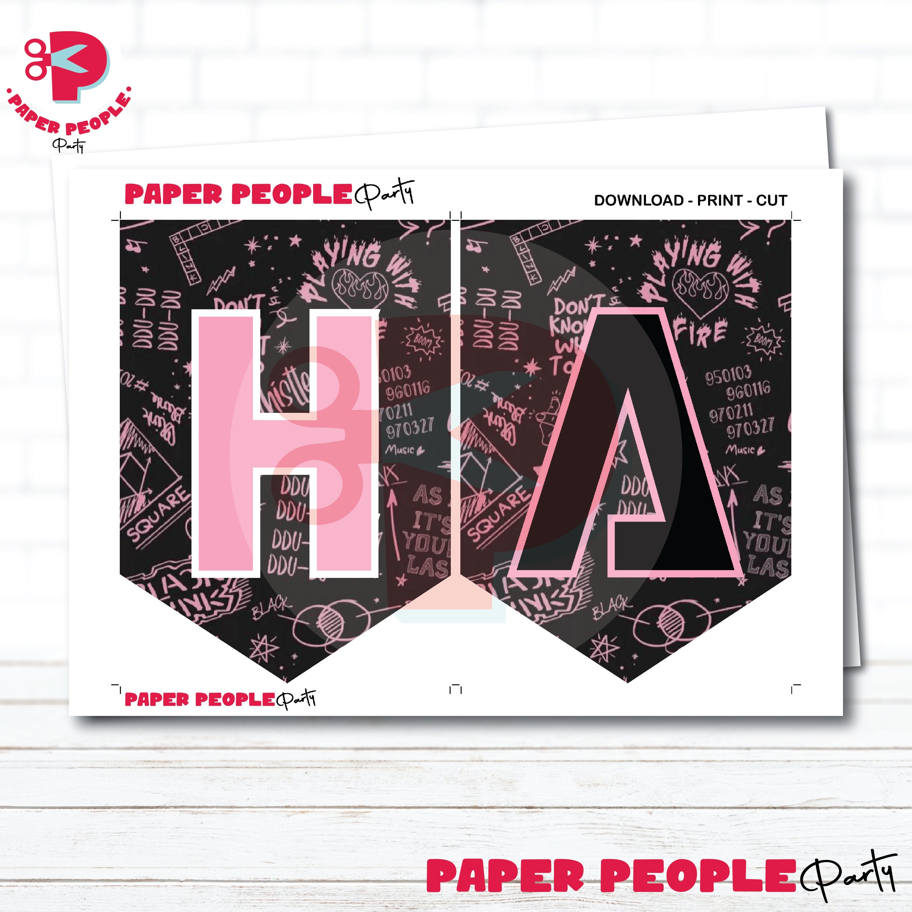 Blackpink Banner, Blackpink Birthday Banner, Printable Birthday Banner ...