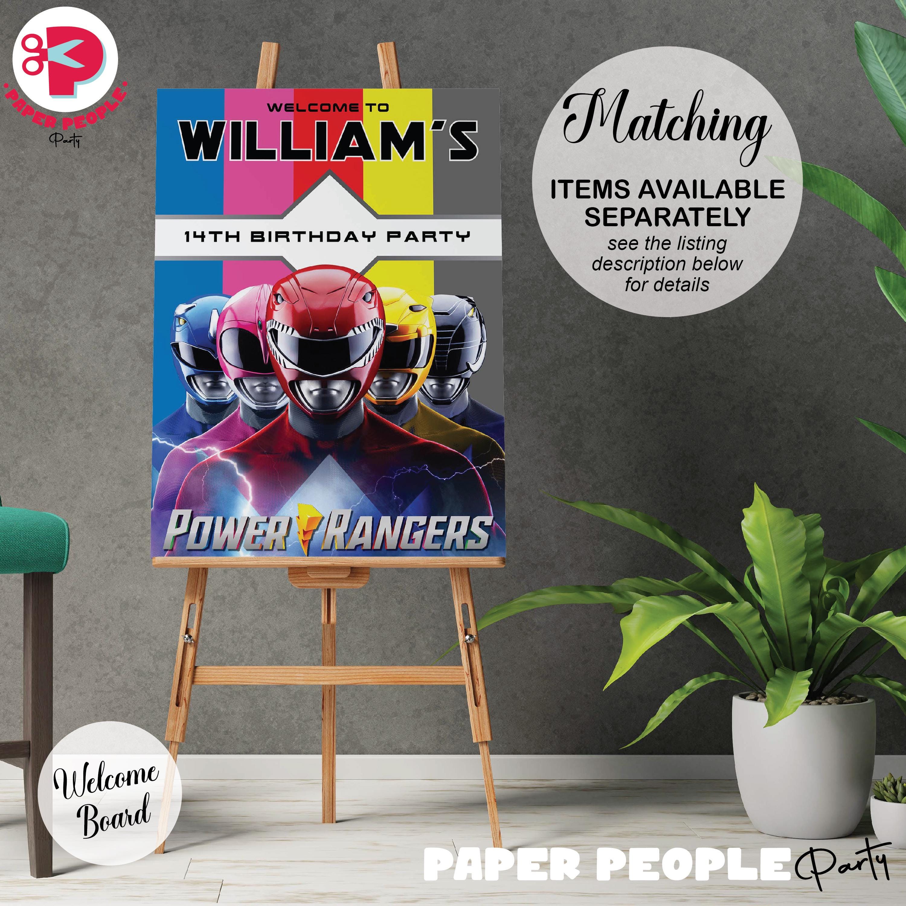 Power Ranger Birthday Backdrop, Power Ranger Arch Backdrop, Custom ...