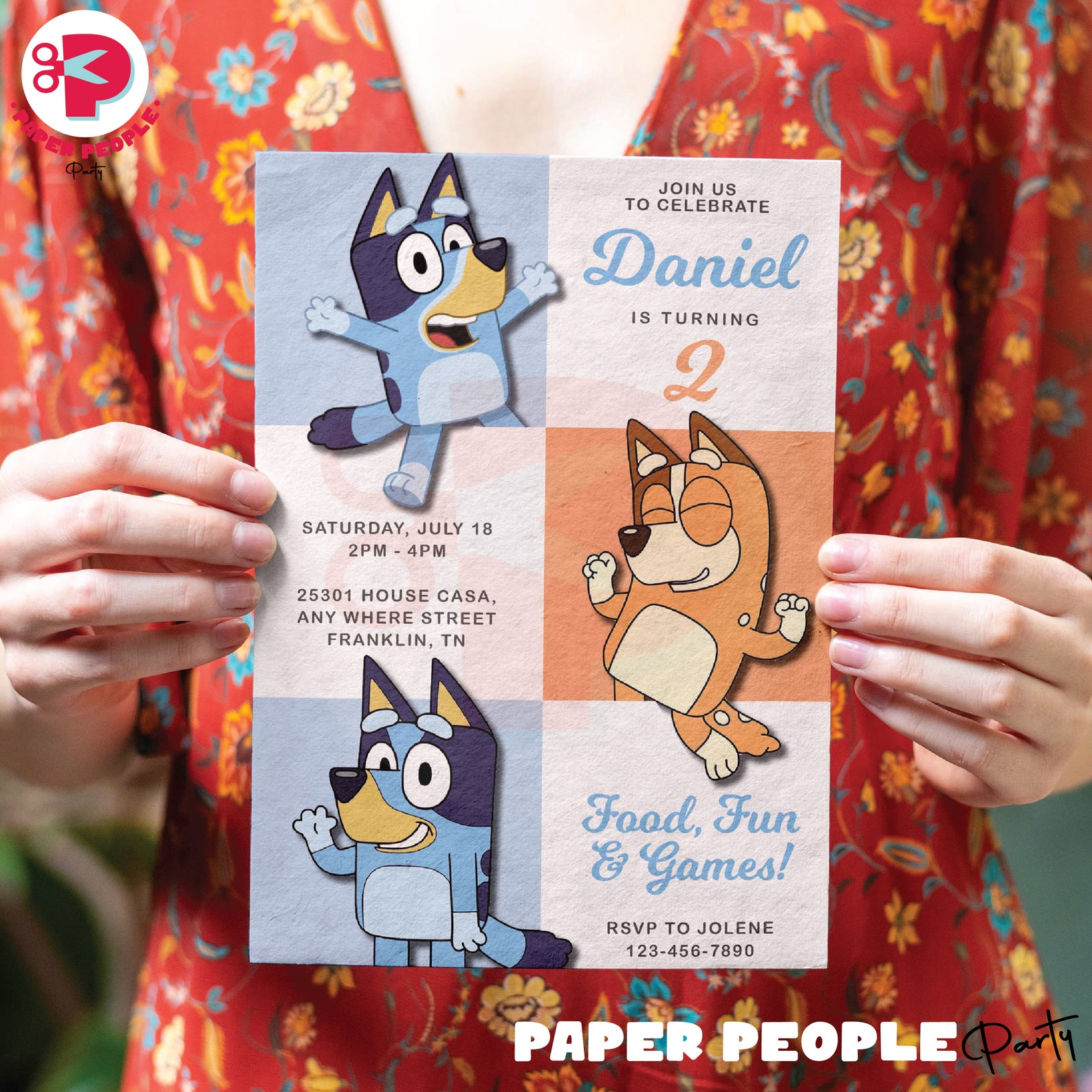 Bluey Birthday Invite, Bluey Party Invite, Bingo Birthday Invite, Bingo ...