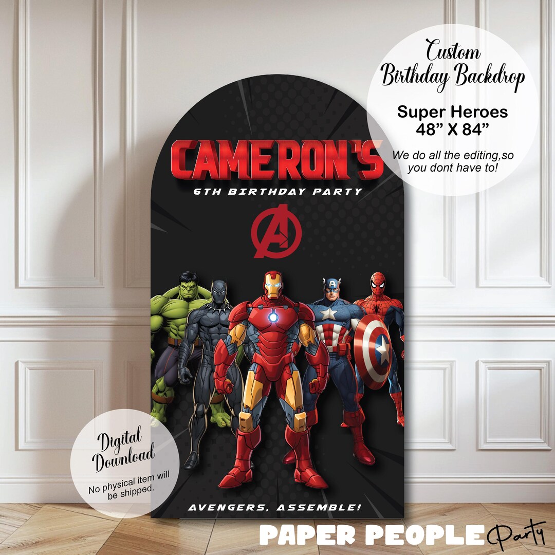 Avengers Birthday Backdrop, Avengers Arch Backdrop, Avengers, Super ...