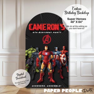 Avengers Birthday Backdrop, Avengers Arch Backdrop, Avengers, Super ...