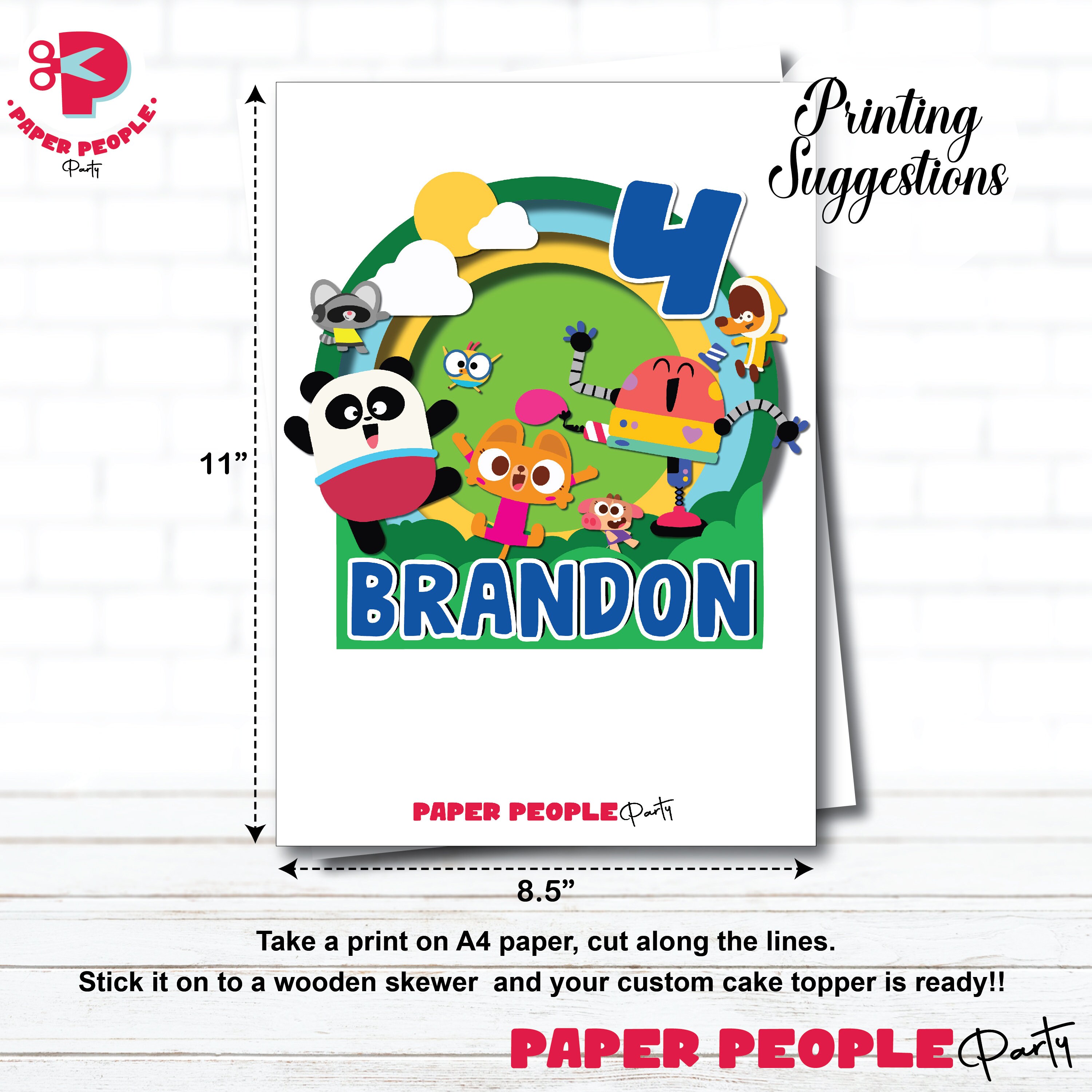 Lingo Kid Cake Topper, Lingo Kid Theme, Printable Cake Topper, Lingo ...