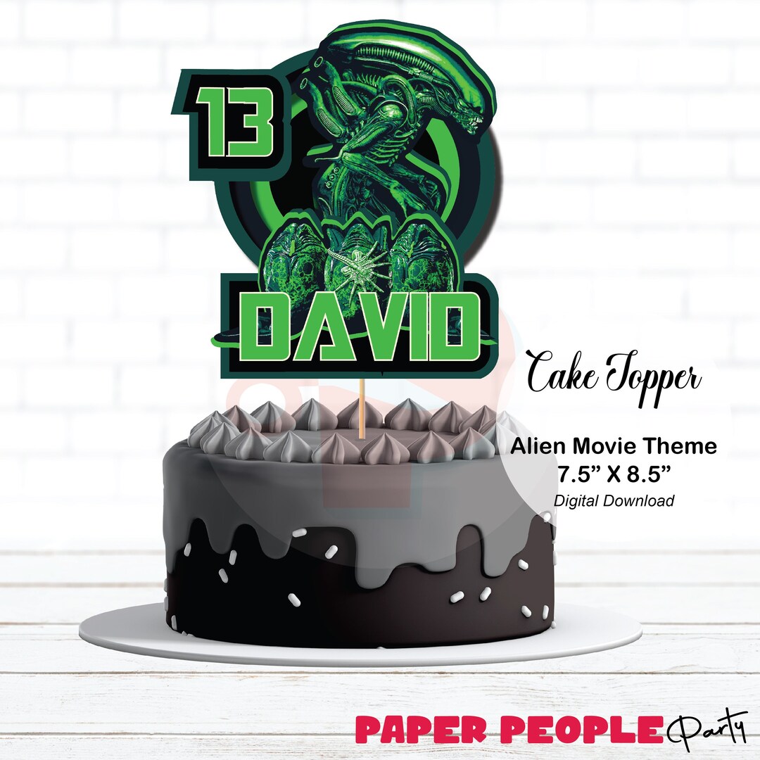 Alien Movie Cake Topper, Aliens Xenomorph Cake Topper, Cake Topper ...