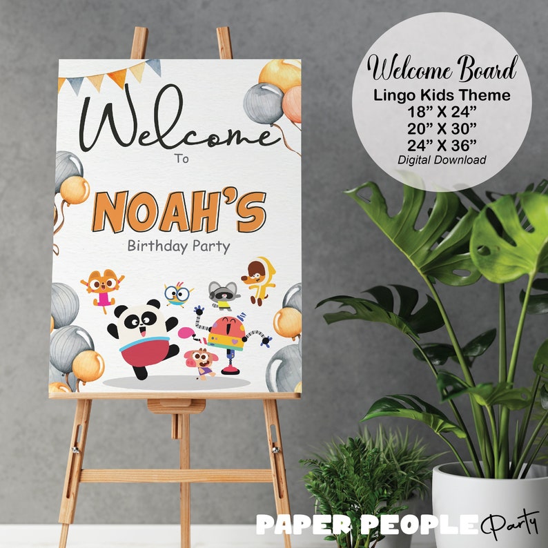 Modern Lingo Kids TV Birthday Welcome Board Lingo Kids TV - Etsy