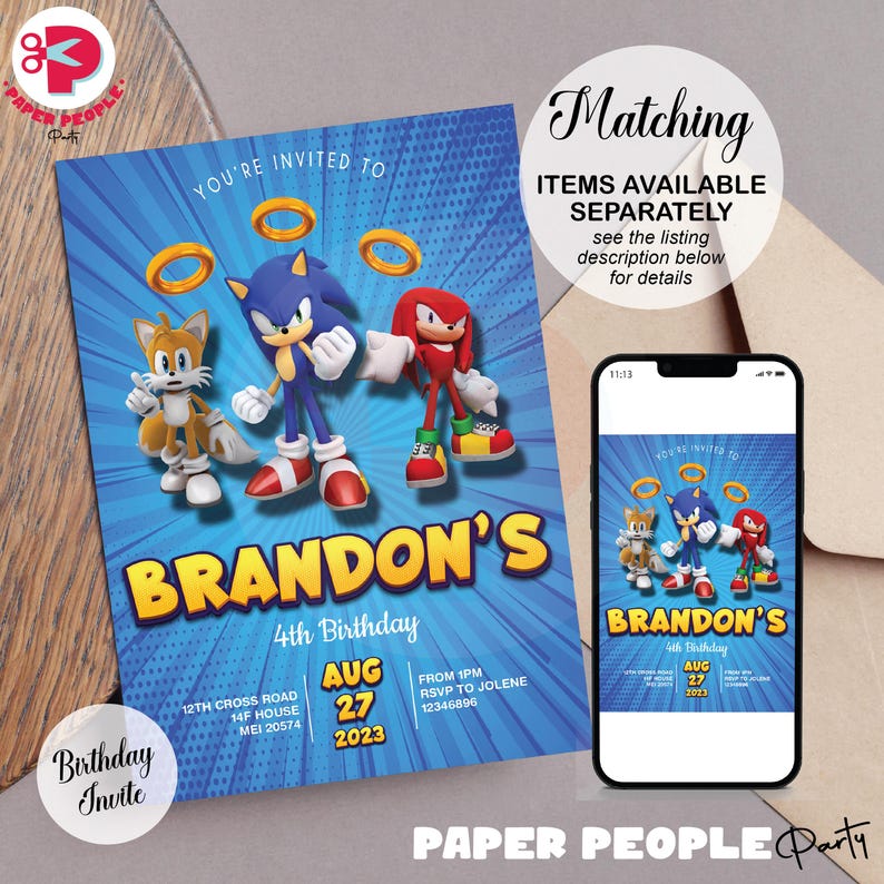 Super Sonic Birthday Backdrop, Super Sonic, Custom Backdrop, Super ...