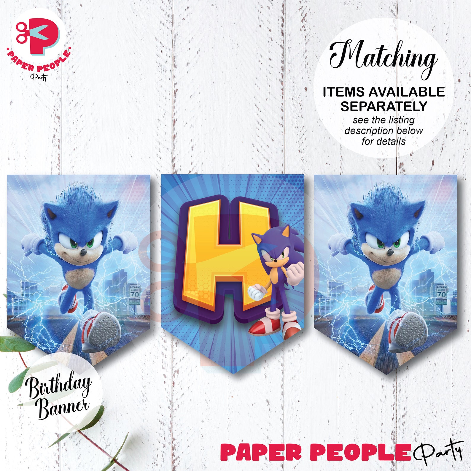 Sonic Birthday Welcome Board , Sonic Party Welcome Sign, Printable ...