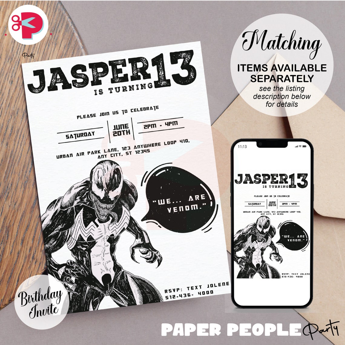 Venom Cake Topper, Super Hero Cake Topper, Custom Cake Topper ...