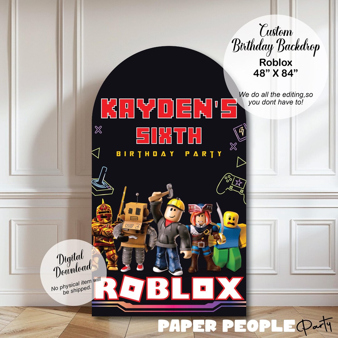 Roblox Backdrop, Roblox Arch Backdrop, Roblox Birthday Backdrop, Custom ...