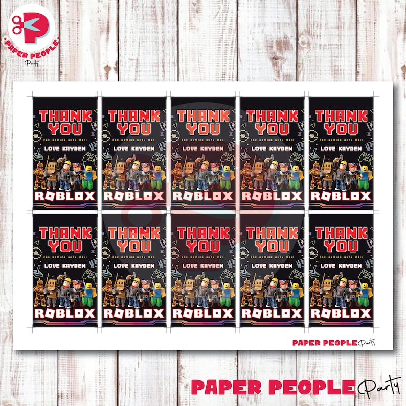 Roblox Thank You Tag, Roblox Favour Tag, Roblox Birthday Tag, Birthday ...