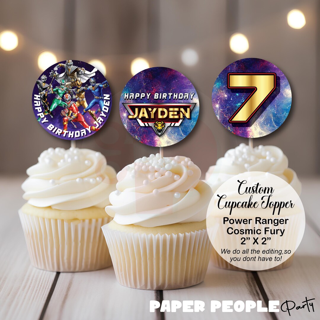 Power Ranger Cosmic Fury Cupcake Topper, Power Ranger Cupcake Topper ...