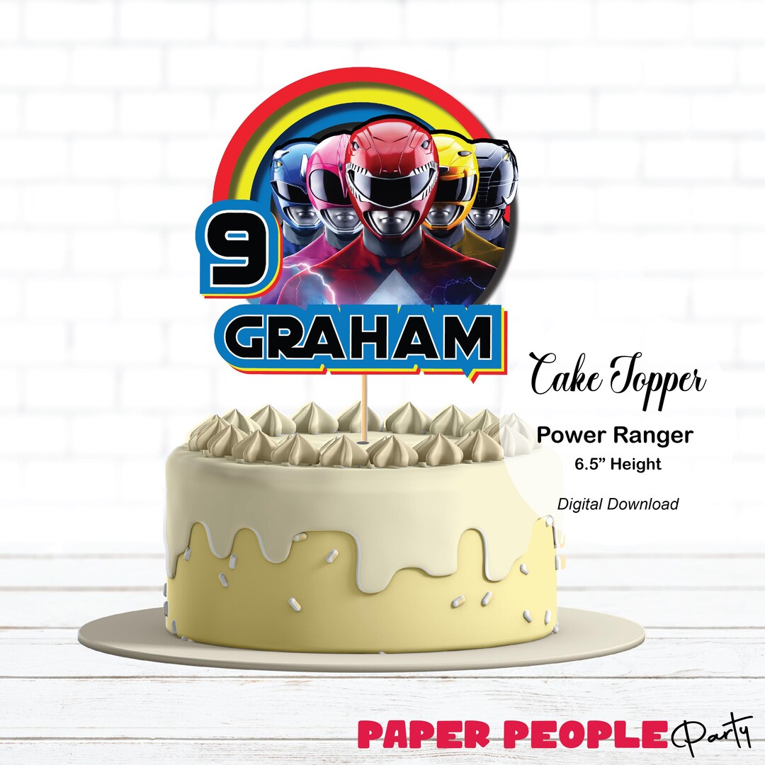 Power Ranger Cake Topper, Power Ranger Cake Topper, Custom Cake Topper ...