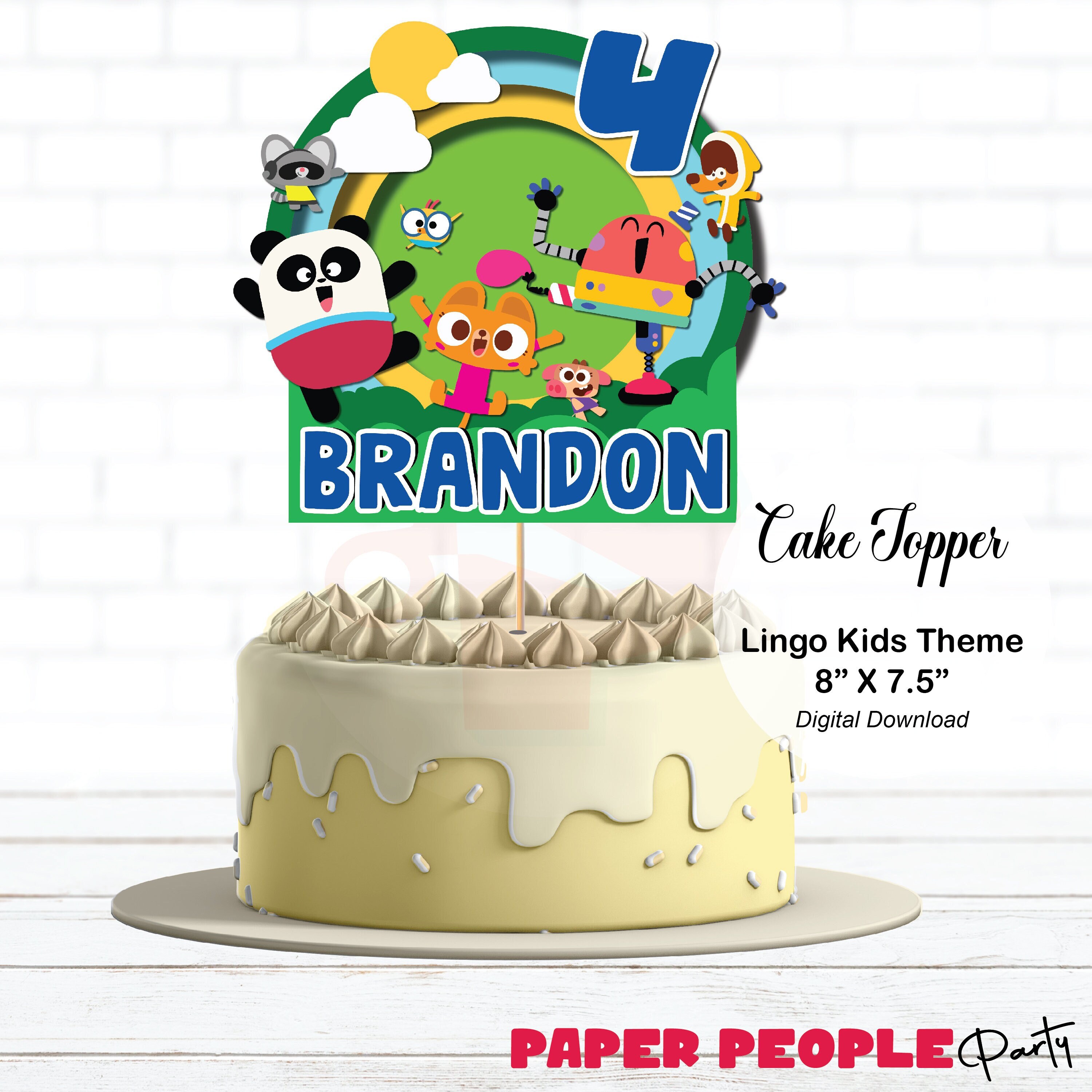 Lingo Kid Cake Topper, Lingo Kid Theme, Printable Cake Topper, Lingo ...