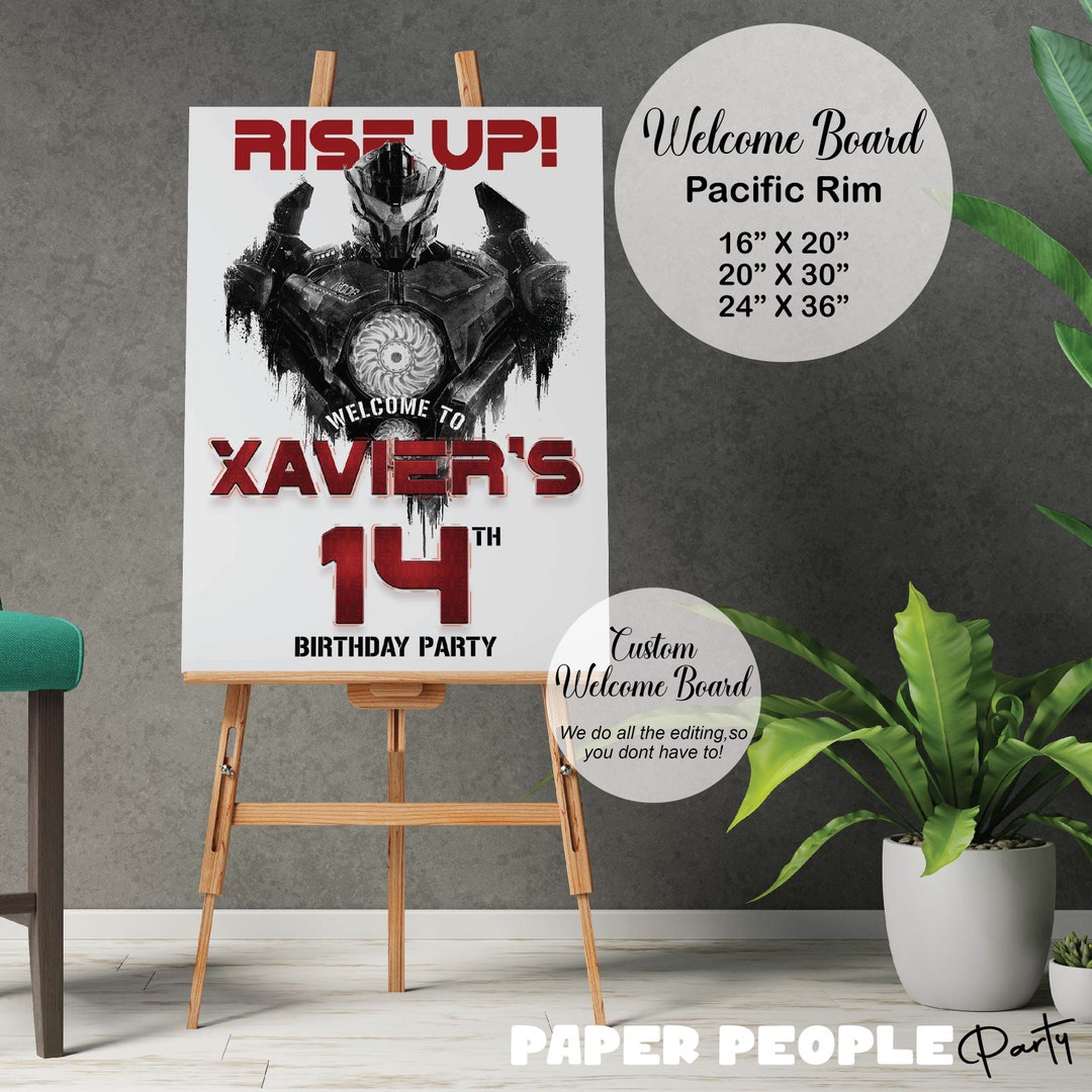 Pacific Rim Birthday Welcome Board, Pacific Rim Welcome Sign, Printable ...