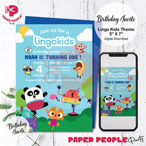 Blue Lingo Kids Birthday Backdrop, Lingo Kid Backdrop, Birthday ...