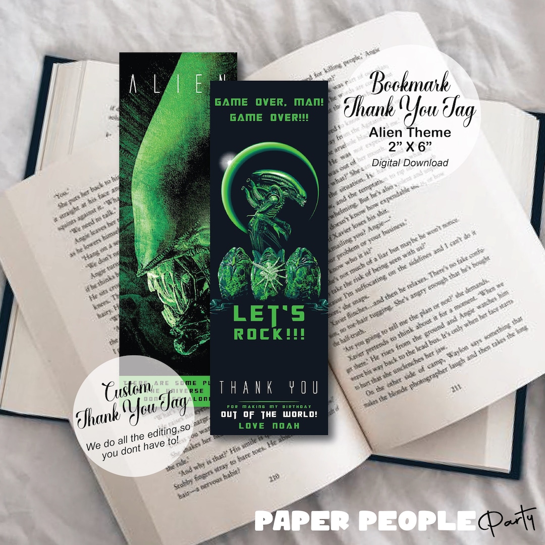Alien Movie Birthday Thankyou Tag, Xenomorph Thankyou Tag, Happy ...