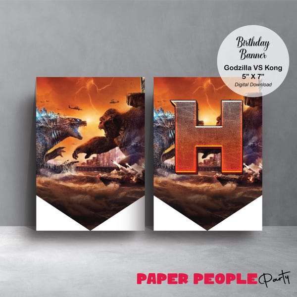 Godzilla's Balloon Fiesta: Colorful Celebration Birthday Card Monster's ...