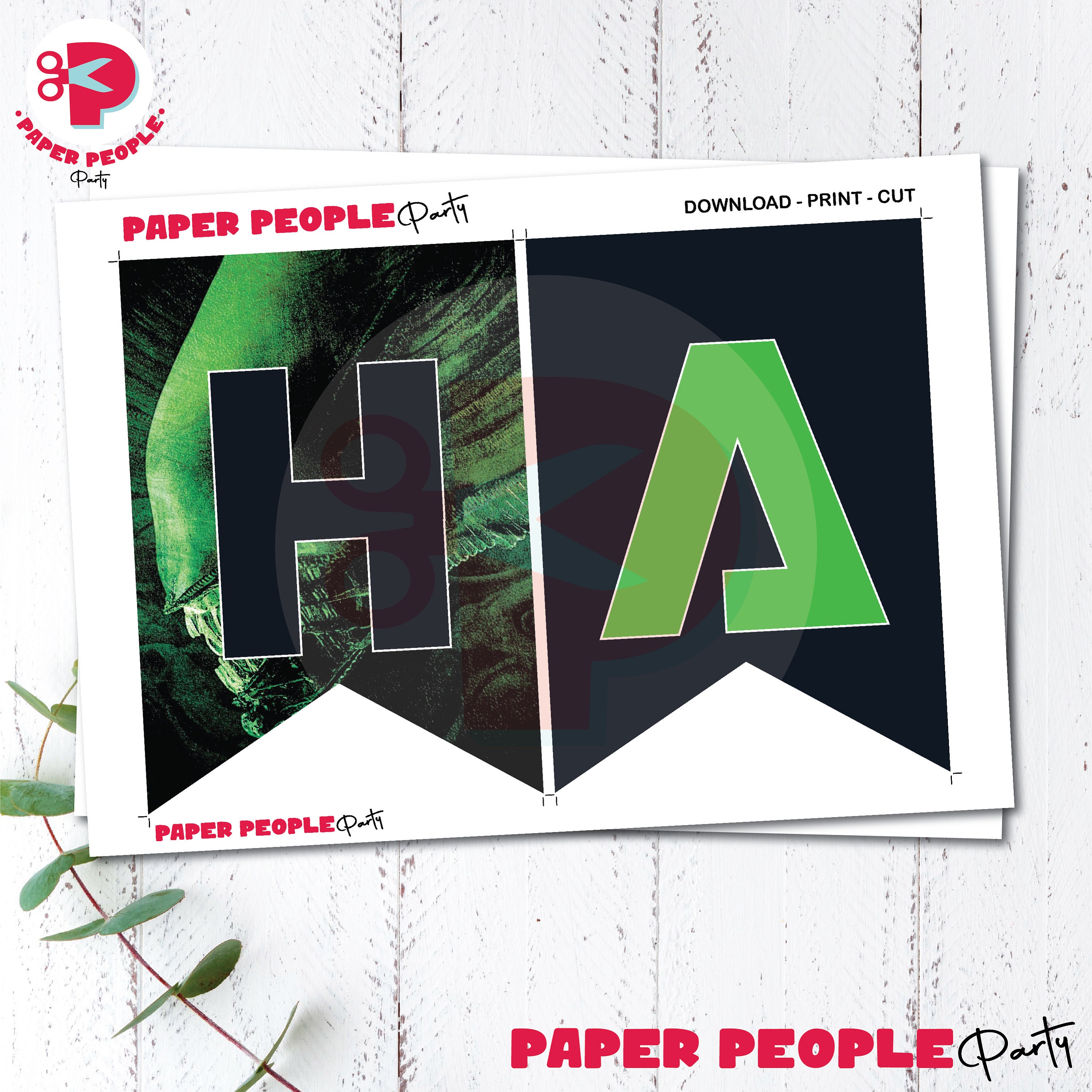 Alien Movie Birthday Banner, Aliens Xenomorph Birthday Banner, Party ...