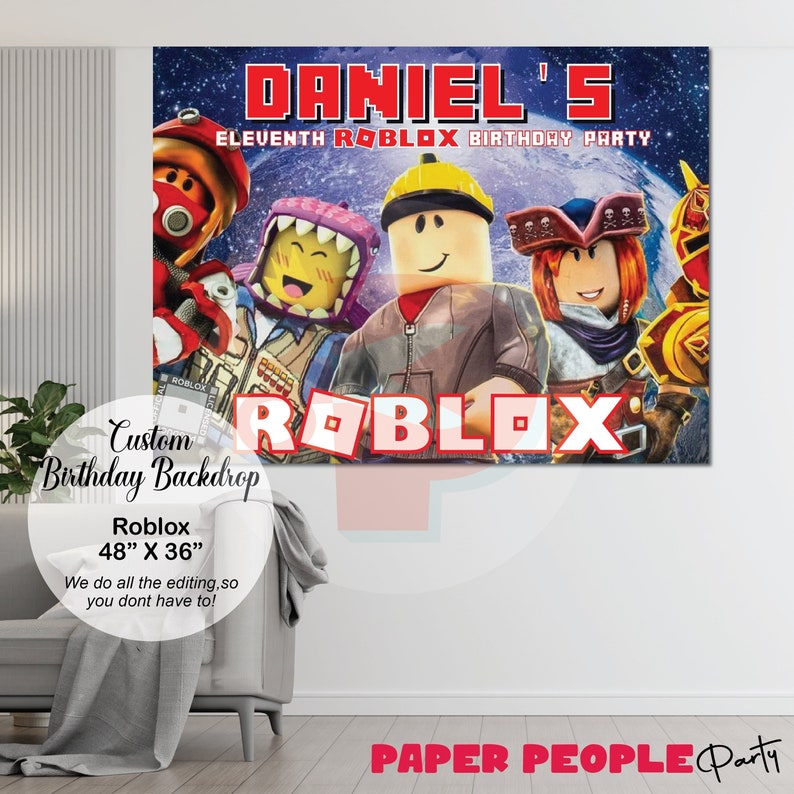 Roblox Birthday Backdrop, Roblox Birthday, Game Party, Roblox Boys ...