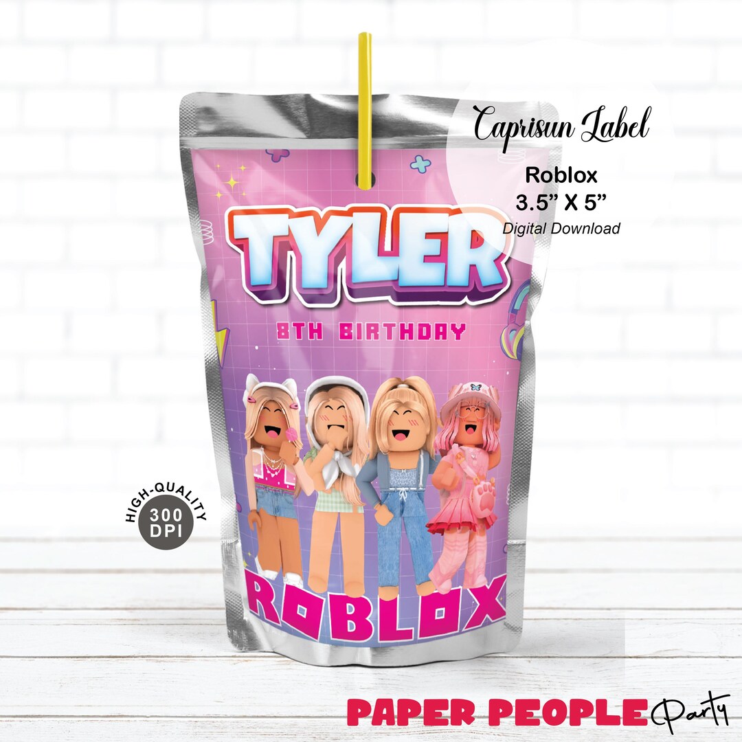 Roblox Girl Caprisun Labels, Roblox Juice Drink Label, Custom Juice ...